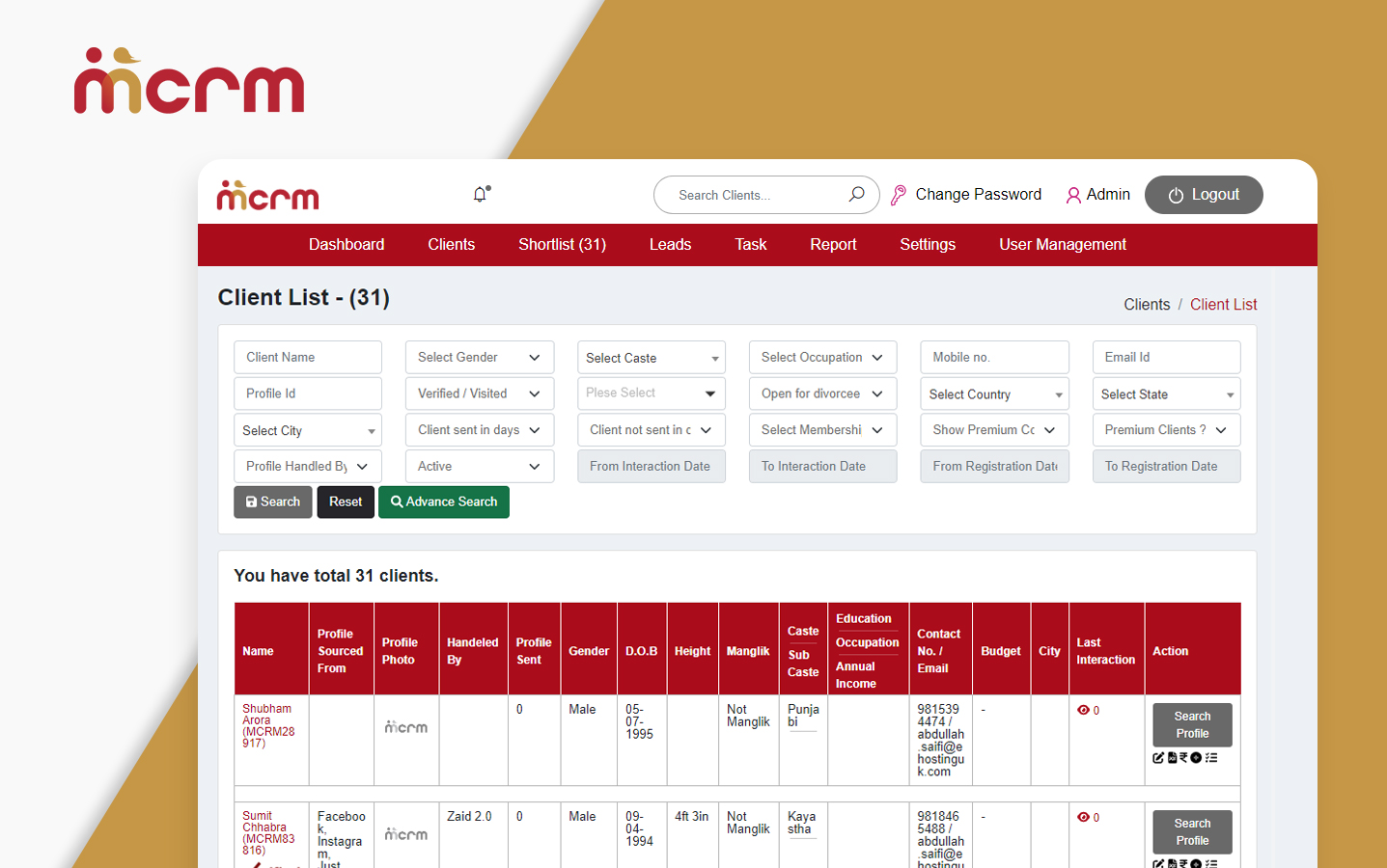 Best Matrimonial CRM Software, Marriage Bureau Software, Matrimonial Software